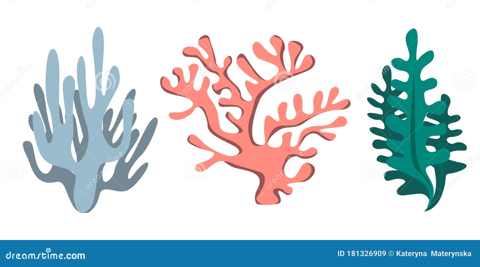Set of Colorful Underwater Design Elements. Vector Illustration Stock ...