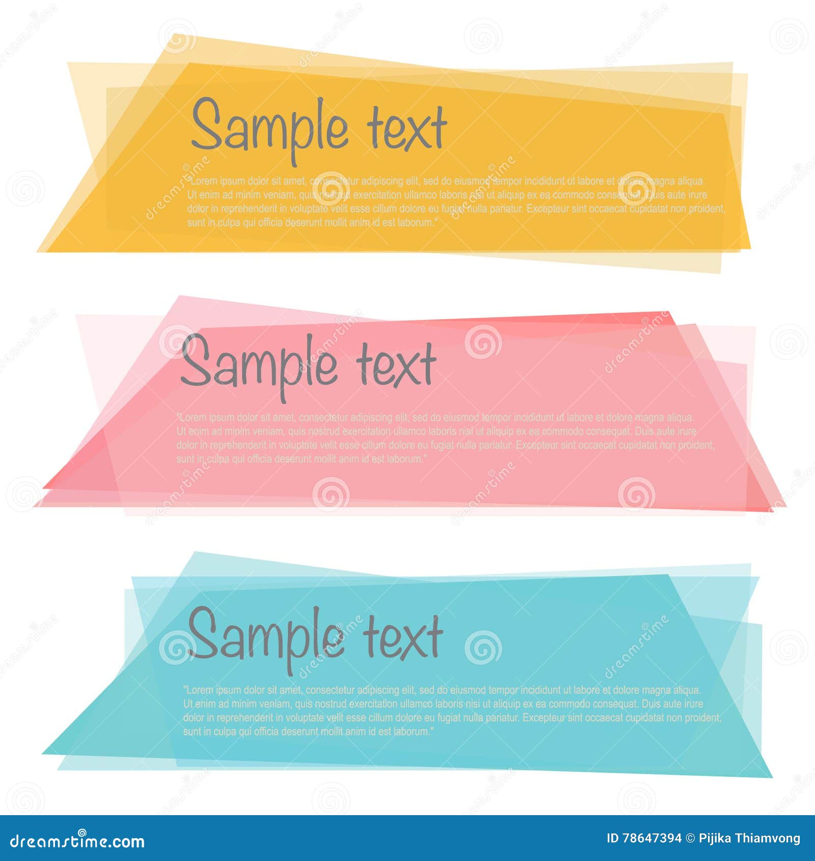A Set of Colorful Vector Banners. Stock Vector - Illustration of color ...