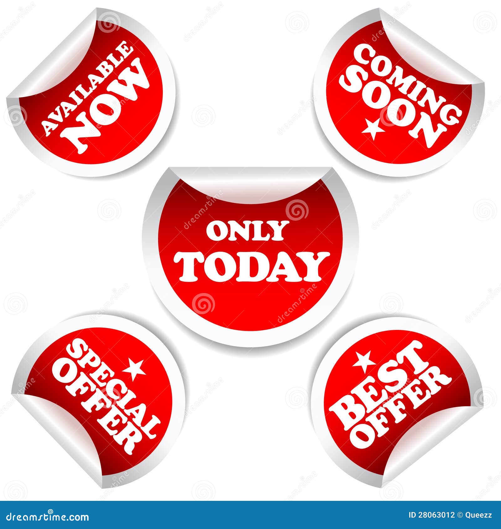 Set of Colorful Vector Best Offer Stickers. Stock Vector - Illustration ...