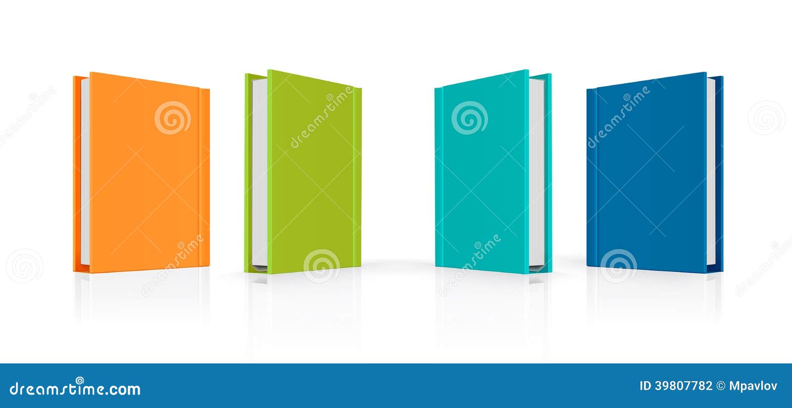 Set of Colorful Vector Books Stock Vector - Illustration of empty ...