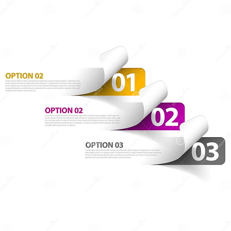 Set of Colorful Vector Sample Option Stickers Stock Vector ...