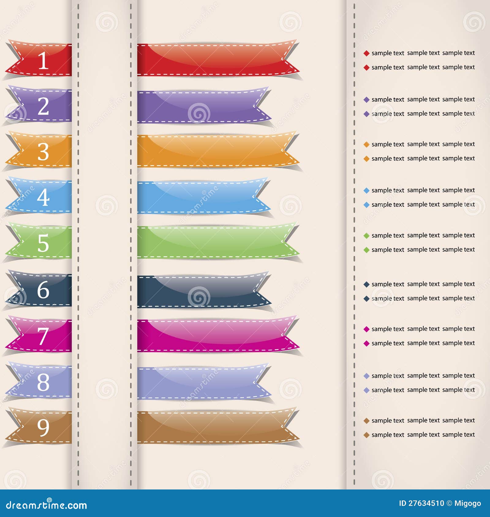 Set of Colorful Vector Sample Ribbons Stock Vector - Illustration of ...