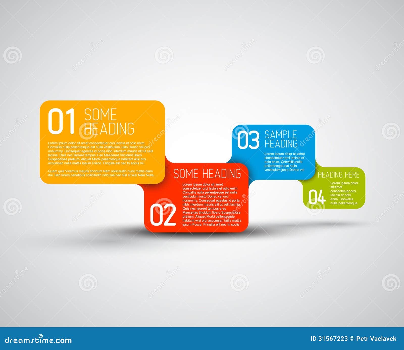 Set of Colorful Vector Steps Template Stock Illustration - Illustration ...
