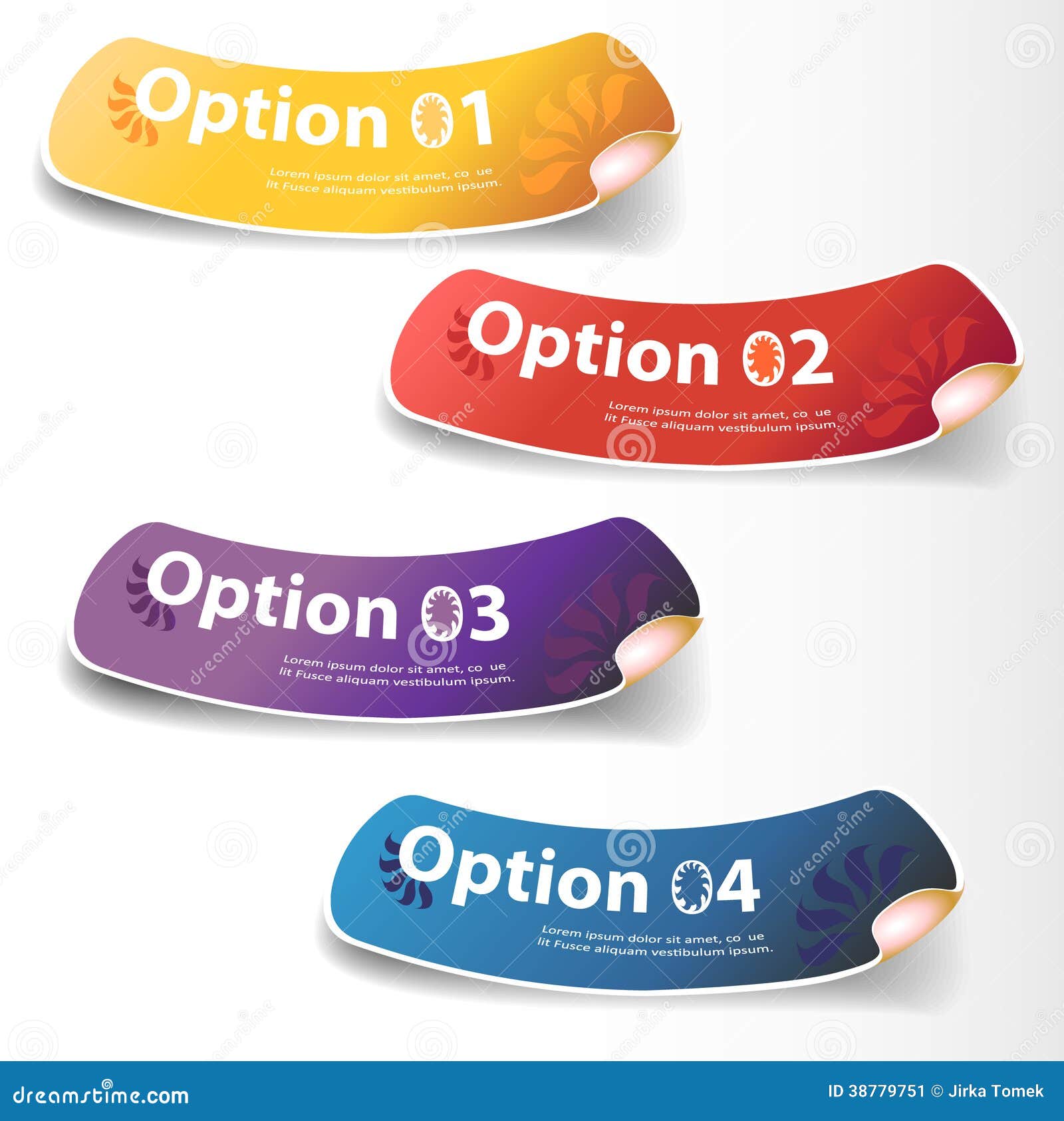 Set of Colorful Vector Sticker Stock Vector - Illustration of four ...