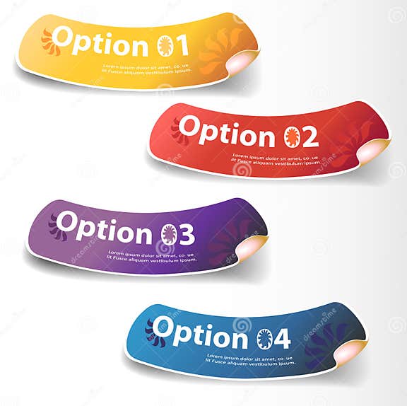 Set of Colorful Vector Sticker Stock Vector - Illustration of four ...