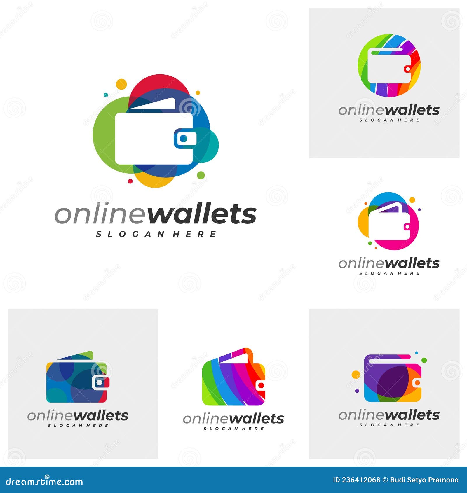 Set of Colorful Wallets Logo Vector Template, Creative Wallets Logo ...