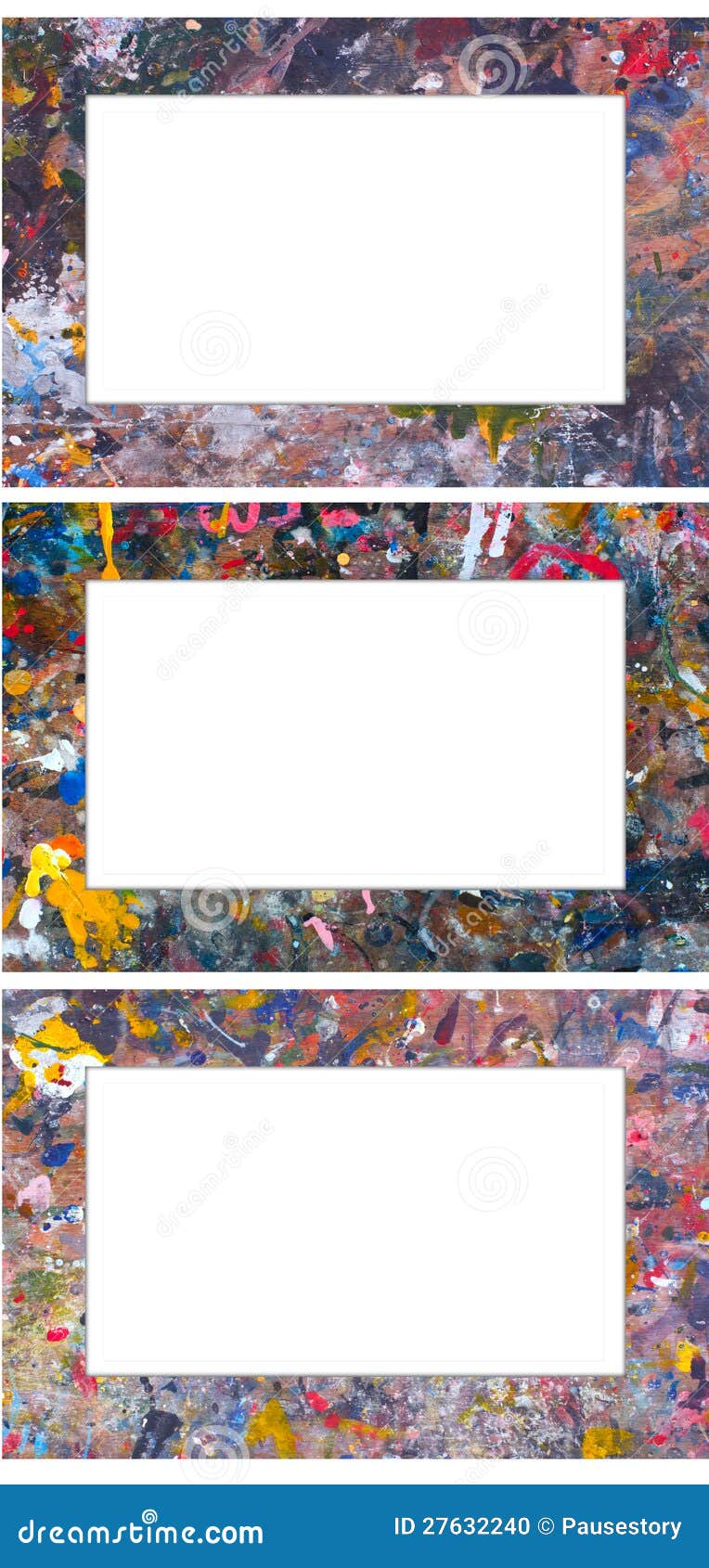 Set of Colorful Water Splash Picture Frames Stock Photo - Image of ...