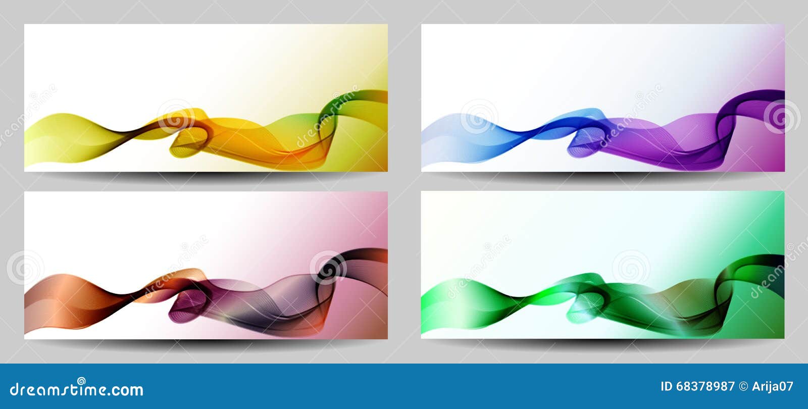 A Set of Colorful Web Banners Templates. Abstract Backgrounds Stock ...