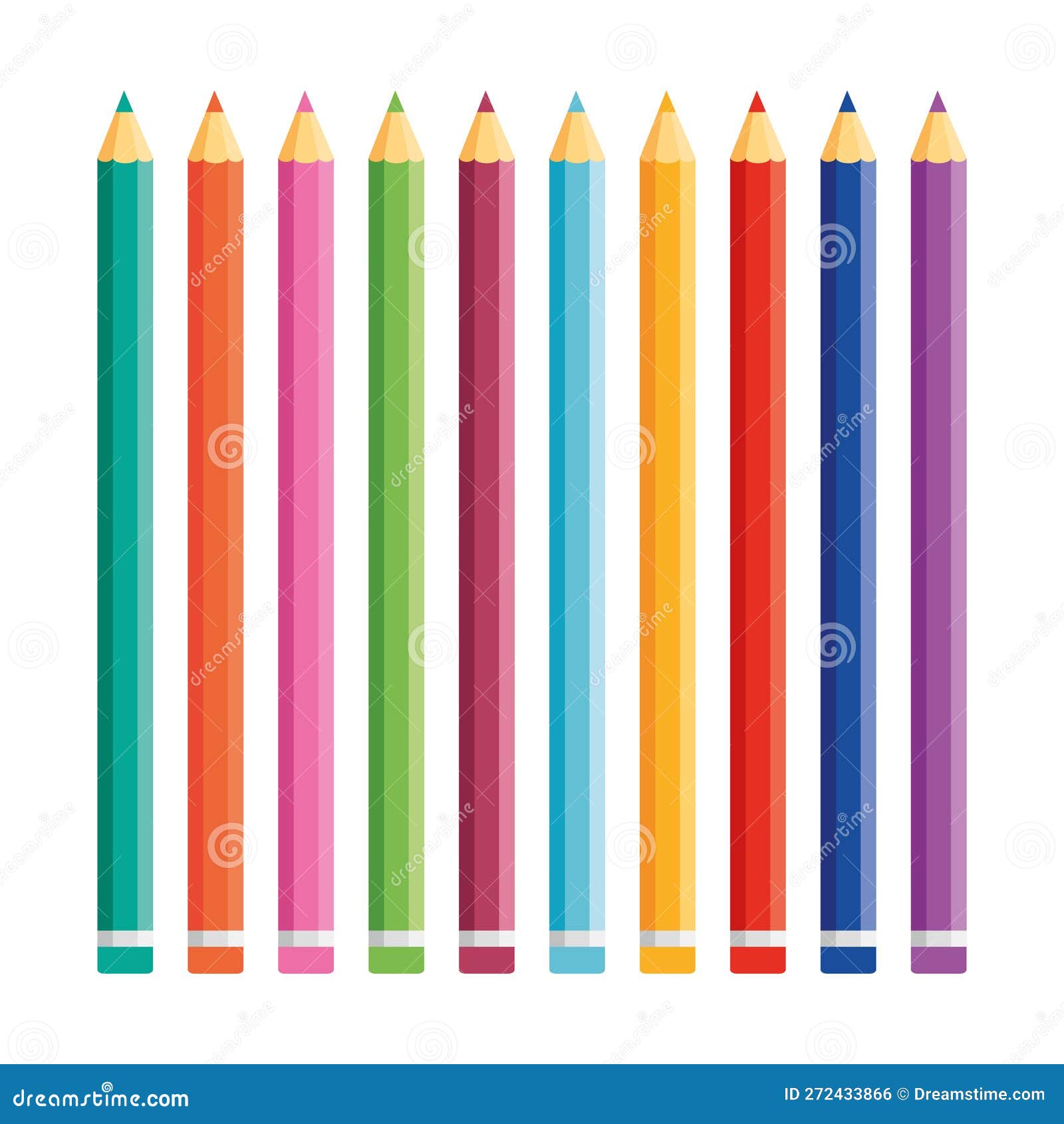 Coloring Pencils Alphabet Letters Set R-U Royalty-Free Stock ...