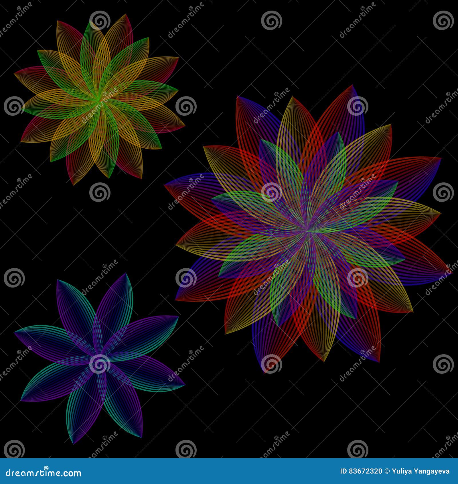 Set of colors. stock vector. Illustration of flower, bright - 83672320