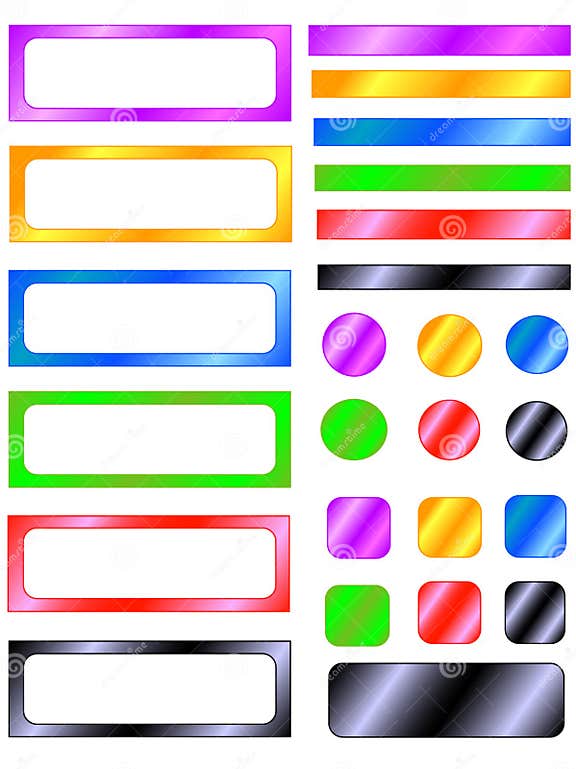 Set colors sticky stock vector. Illustration of headers - 10663453
