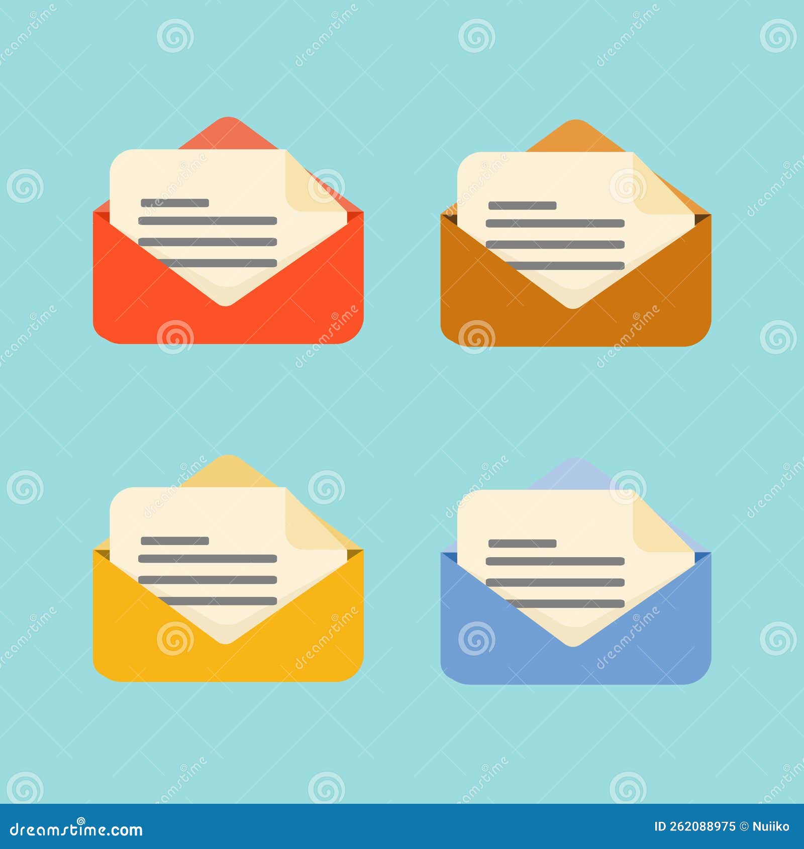 Vintage Envelopes With Ornate Letters, Tied With Ribbon Stock ...