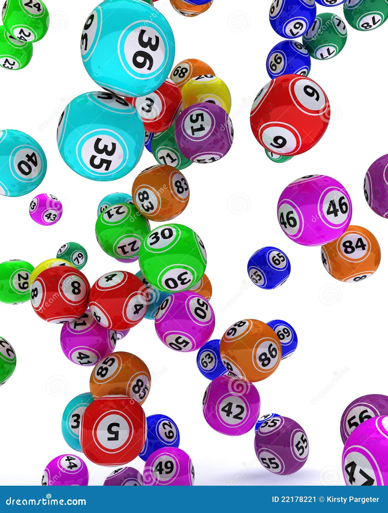 A Set of Colouored Bingo Balls Stock Illustration - Illustration of ...