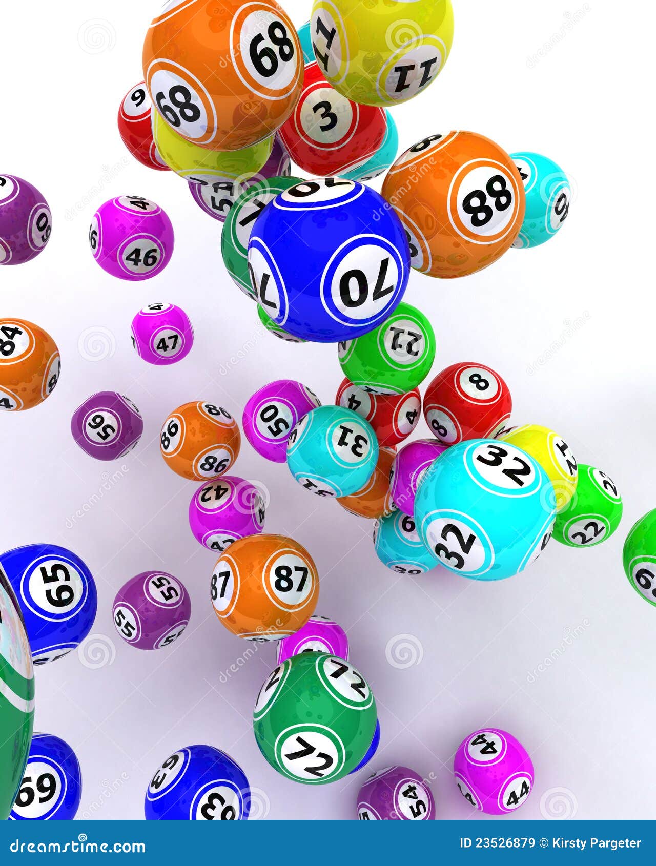 A Set of Colouored Bingo Balls Stock Illustration - Illustration of ...