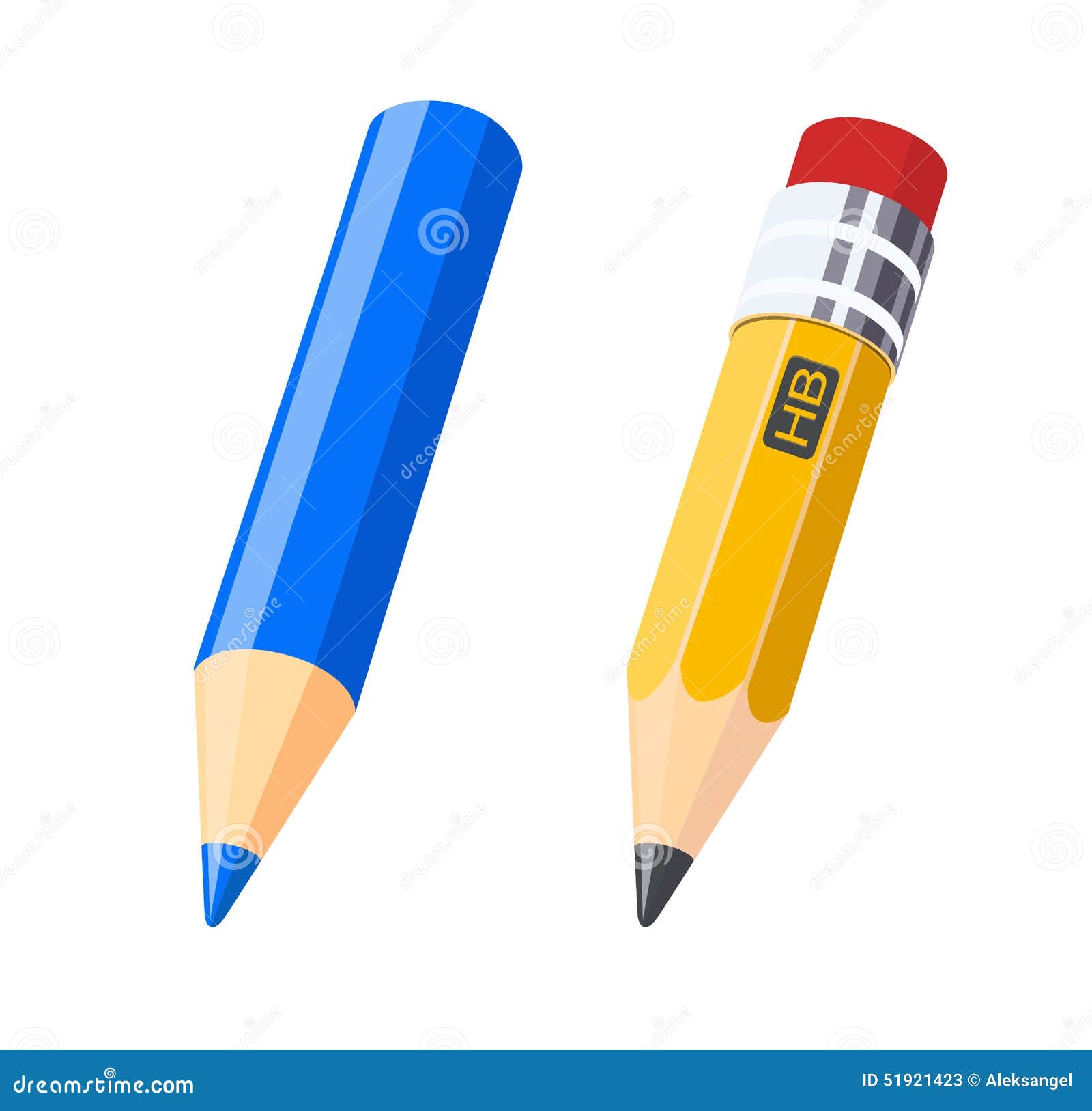 Set of Colour and Gray Pencils for Drawing Stock Illustration ...