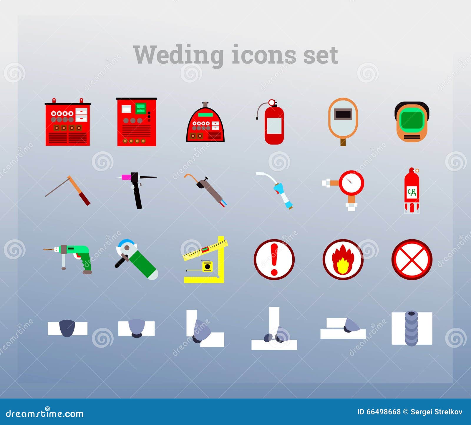 Set colour icon (welding) stock vector. Illustration of construction ...