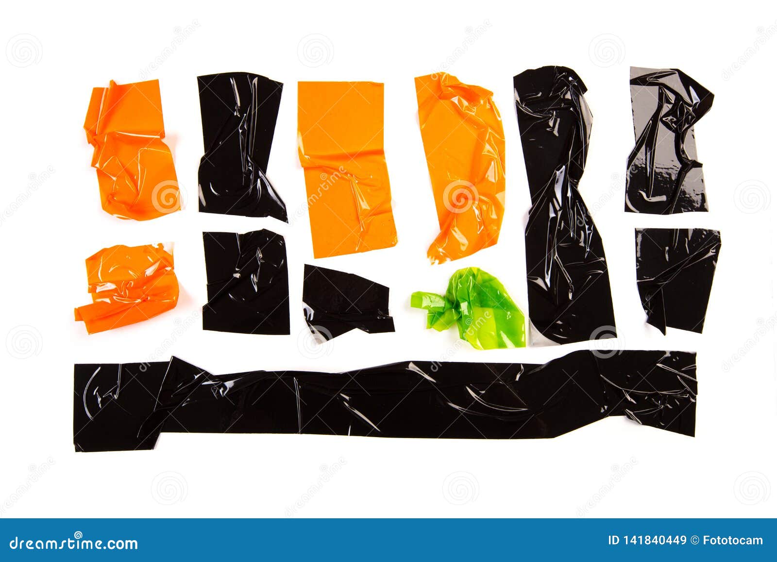 Set of Colour Tapes on White Background Stock Image - Image of hinge ...