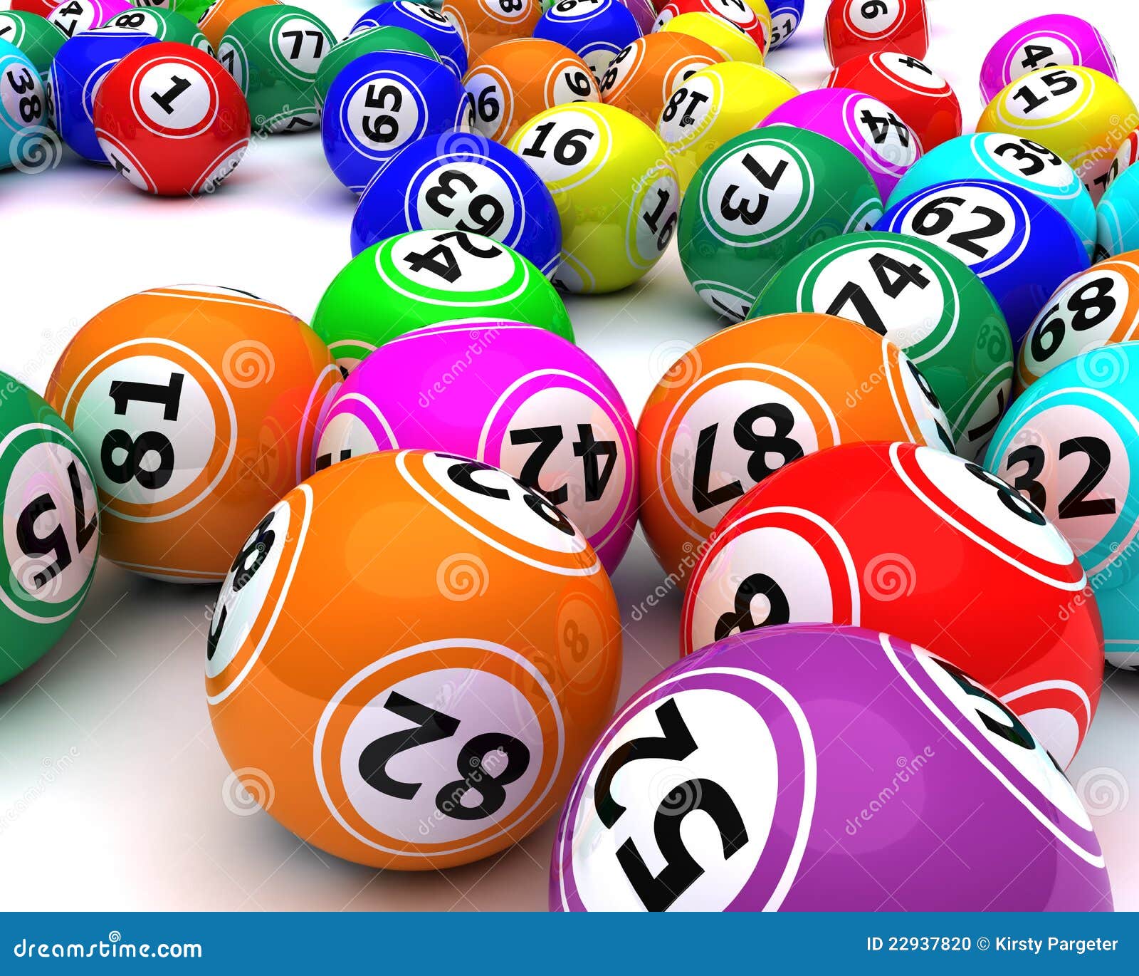 A Set of Coloured Bingo Balls Stock Illustration - Illustration of ...