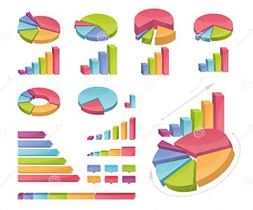 Set of Coloured Charts stock vector. Illustration of business - 24471152