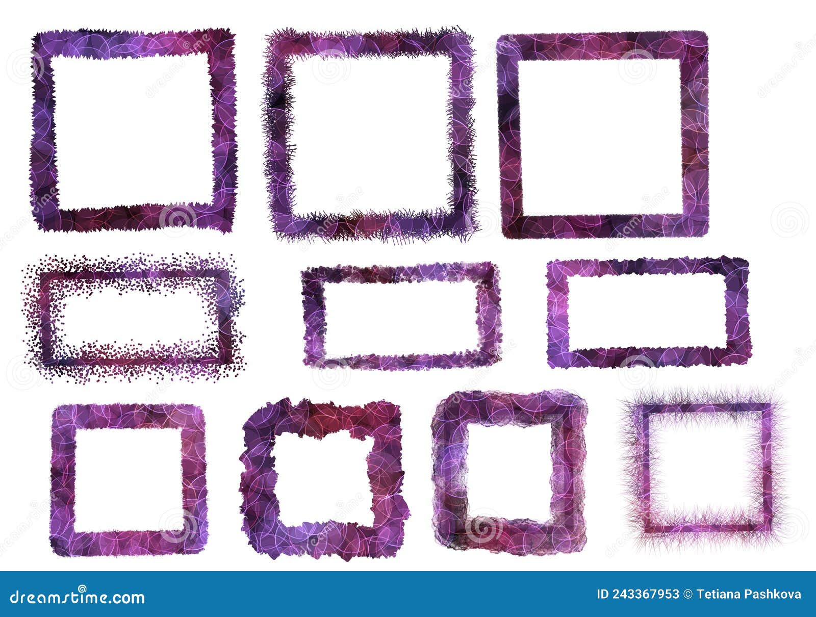 Set with Coloured Frames for Magazines and Stickers and Hobbies and ...