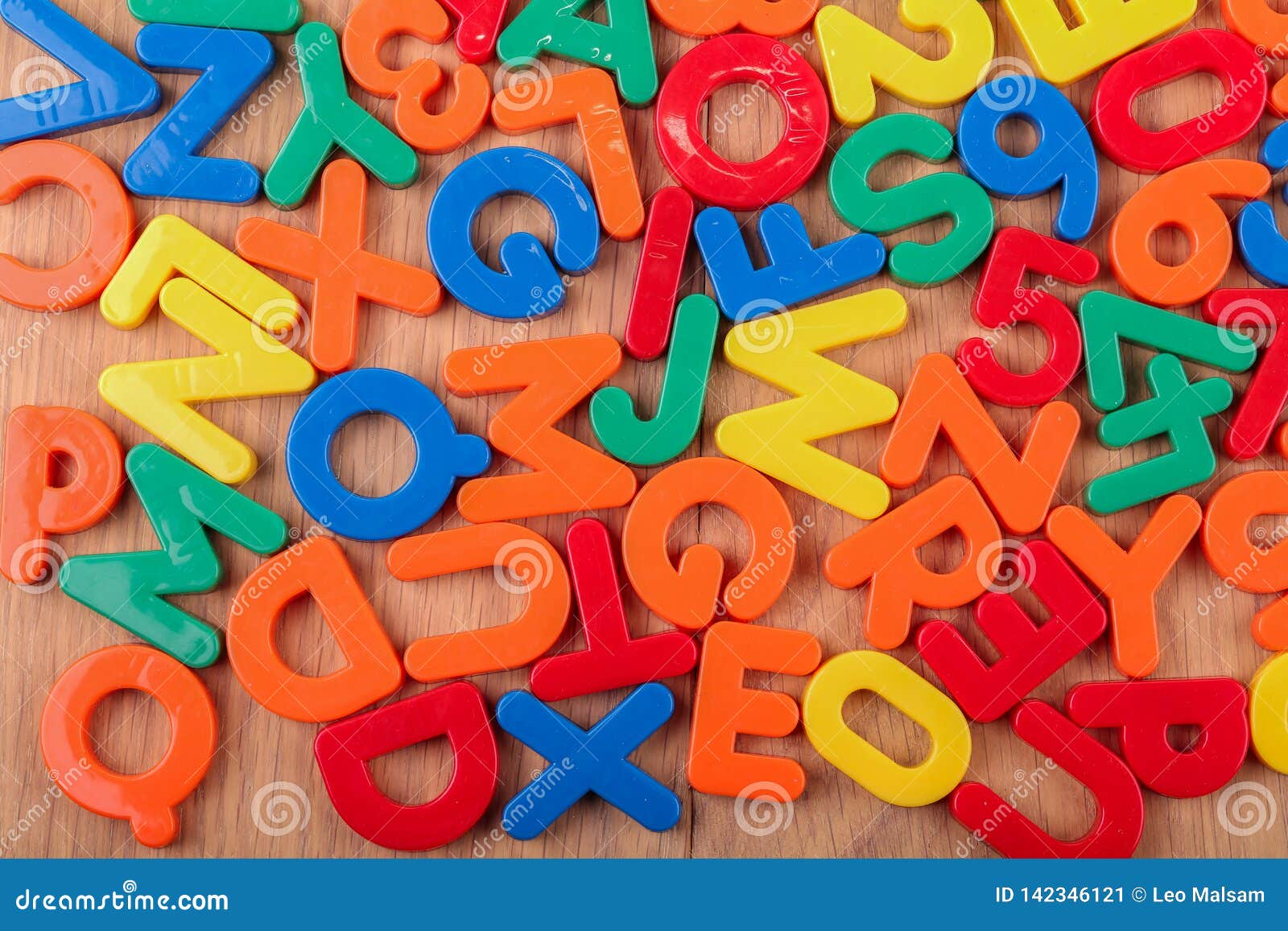 Set of Coloured Plastic Letters and Numbers Stock Image - Image of ...