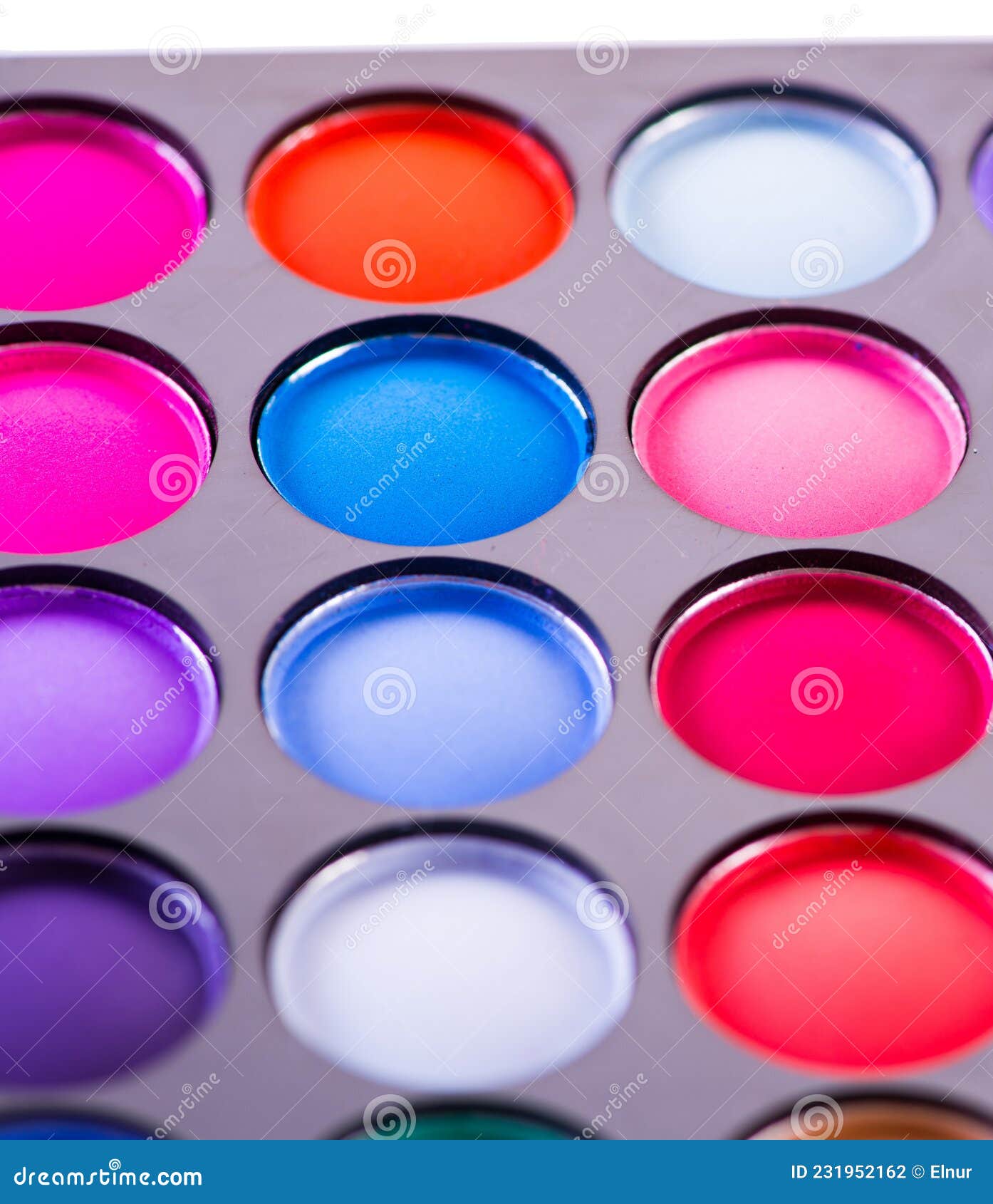 Set of Colourful Shadow for Make-up Isolated on White Stock Photo ...