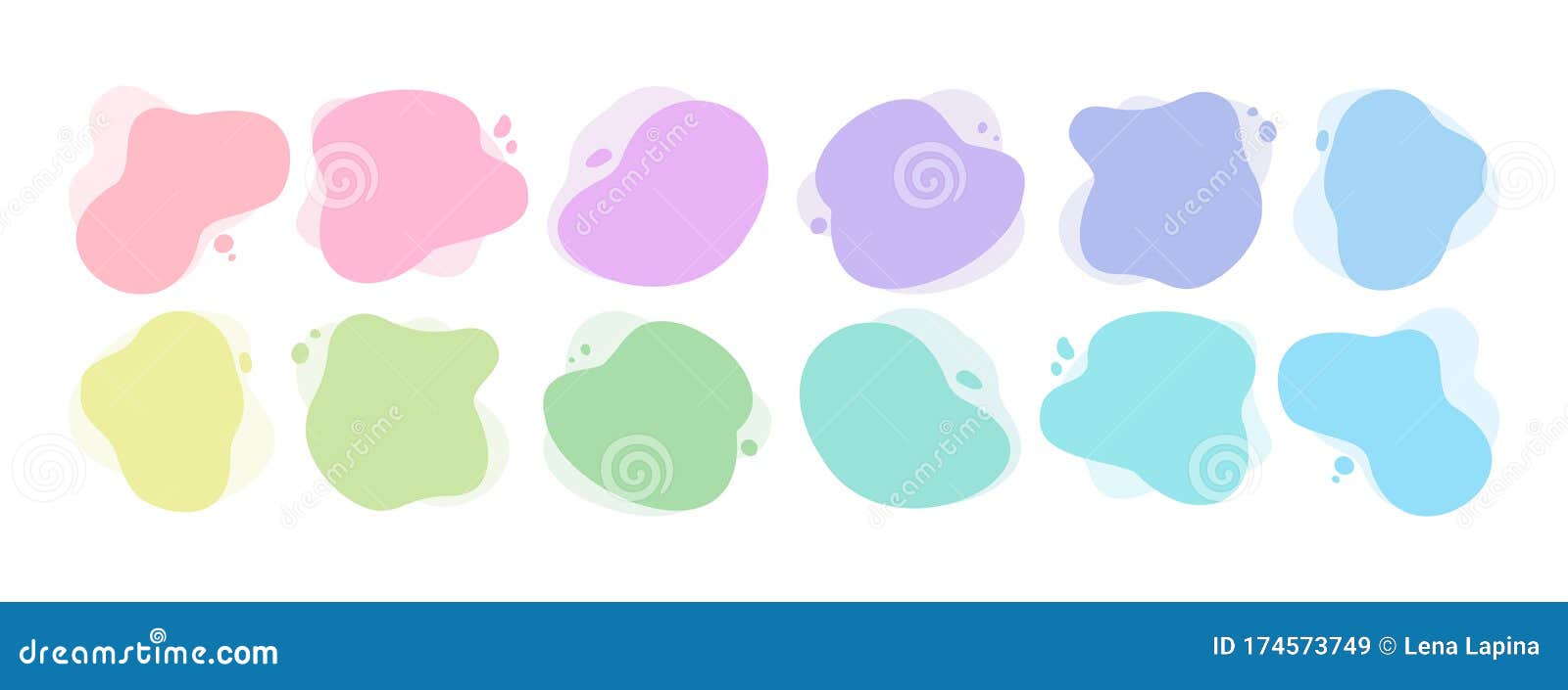 Set of Colourful Vector Liquid Splash Shapes. Stock Vector ...