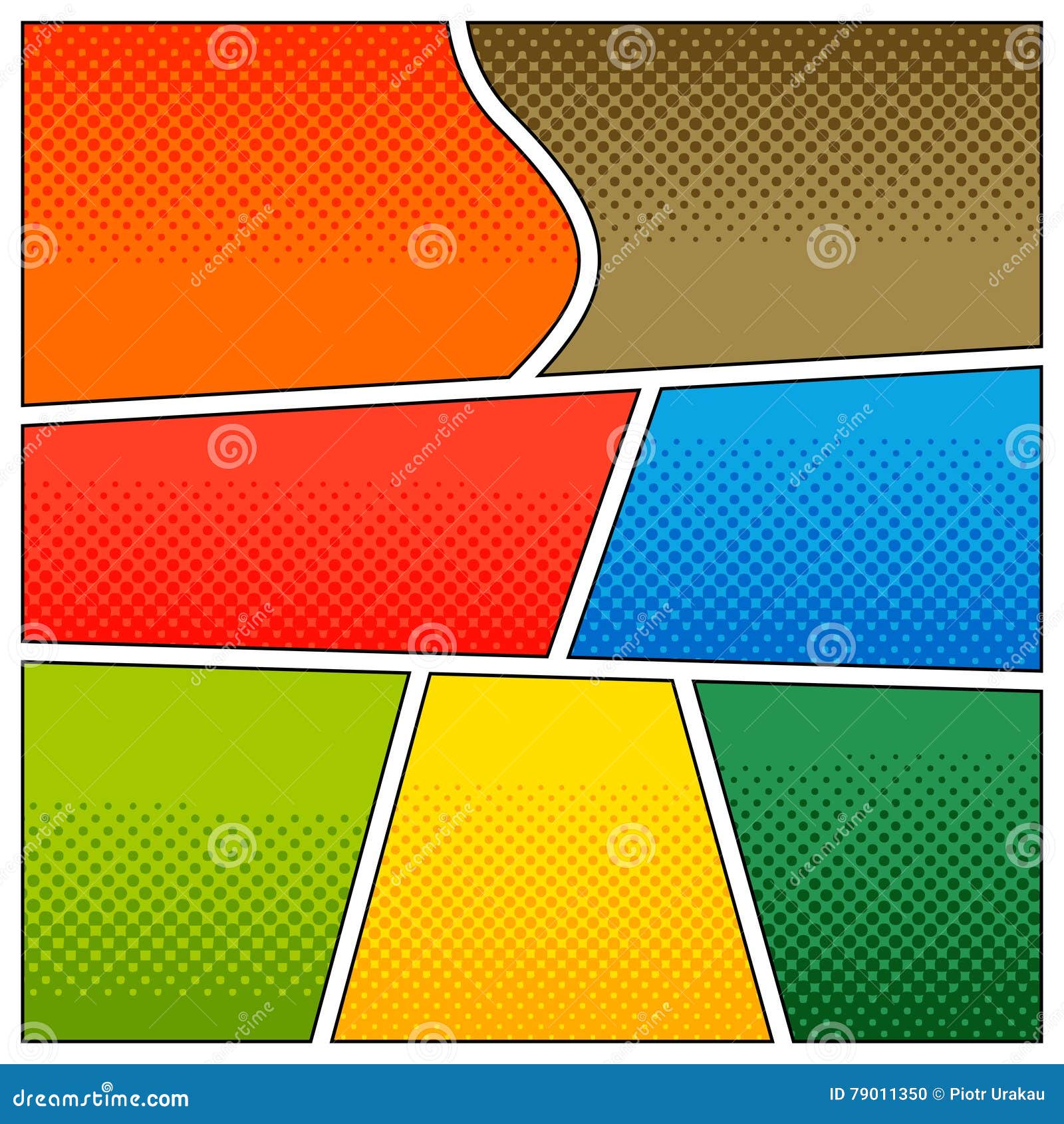 Set of Comic Book Backgrounds Stock Vector - Illustration of empty ...
