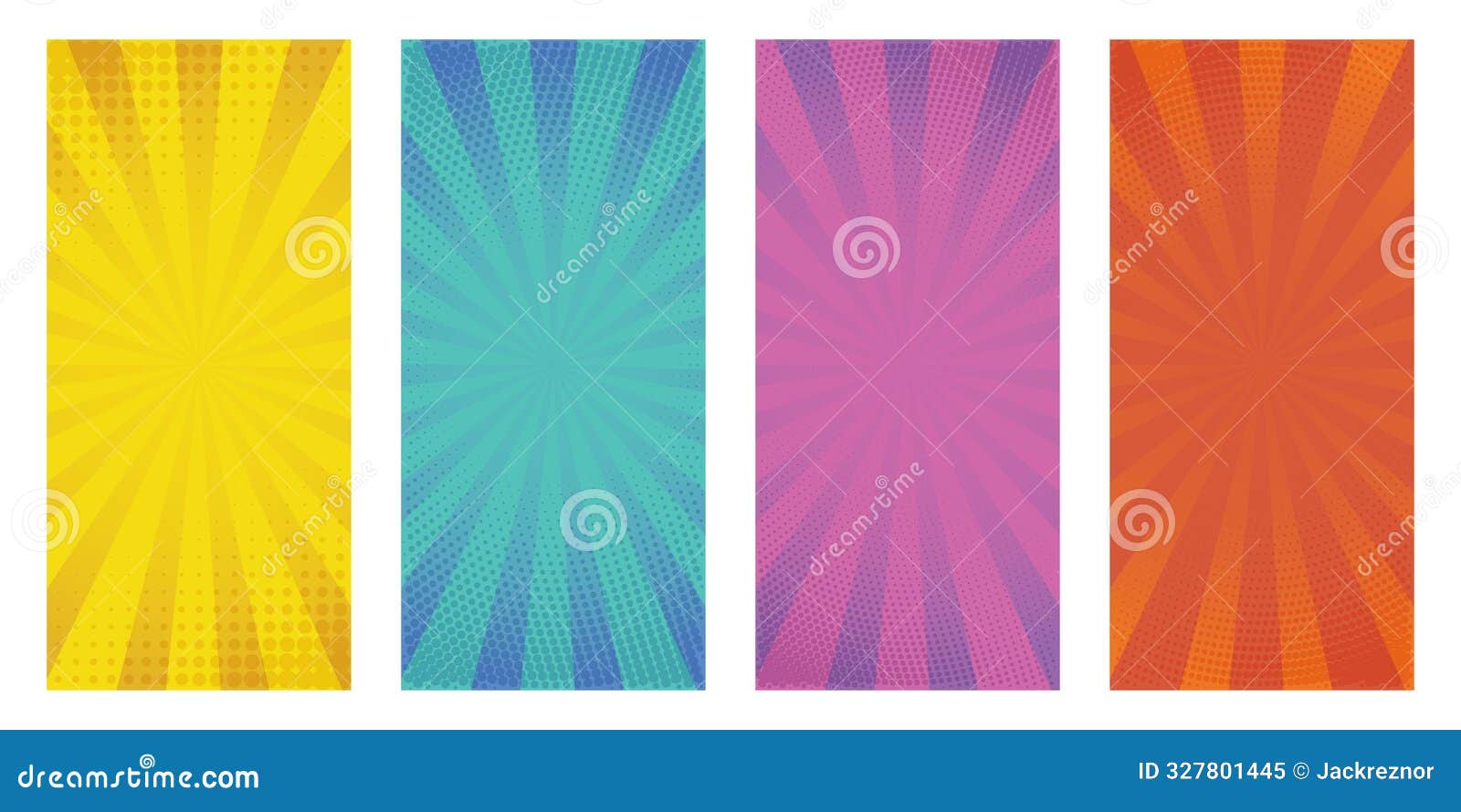 Set of Comic Book Halftone Background Stock Vector - Illustration of ...