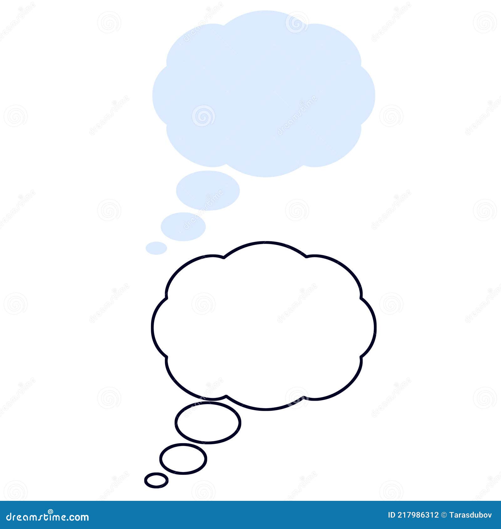 Bubble Cloud Thinking. Set of Comic Book Icon of Conversation and ...