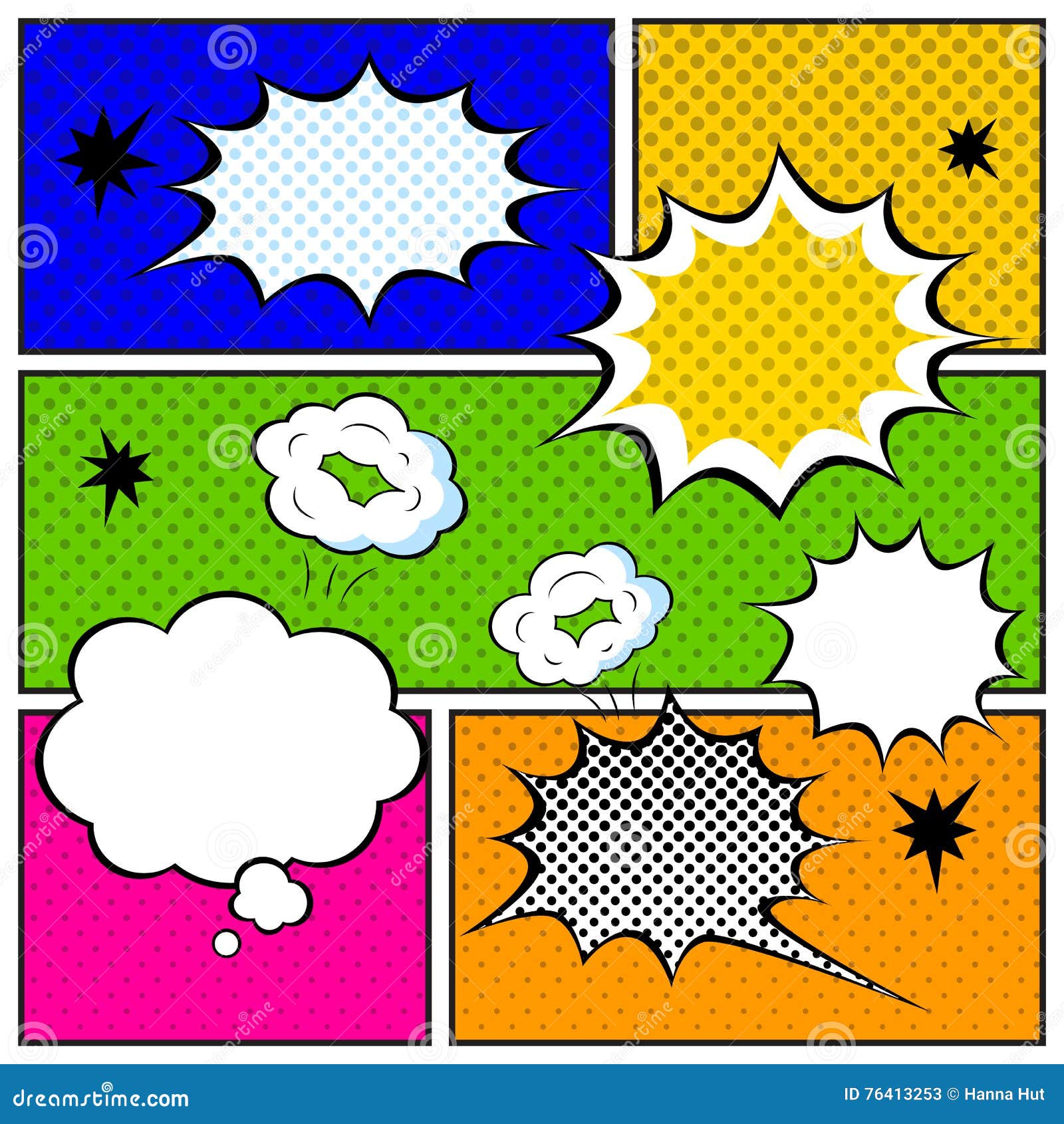 Set of Comic Bubbles in Pop Art Style Stock Vector - Illustration of ...