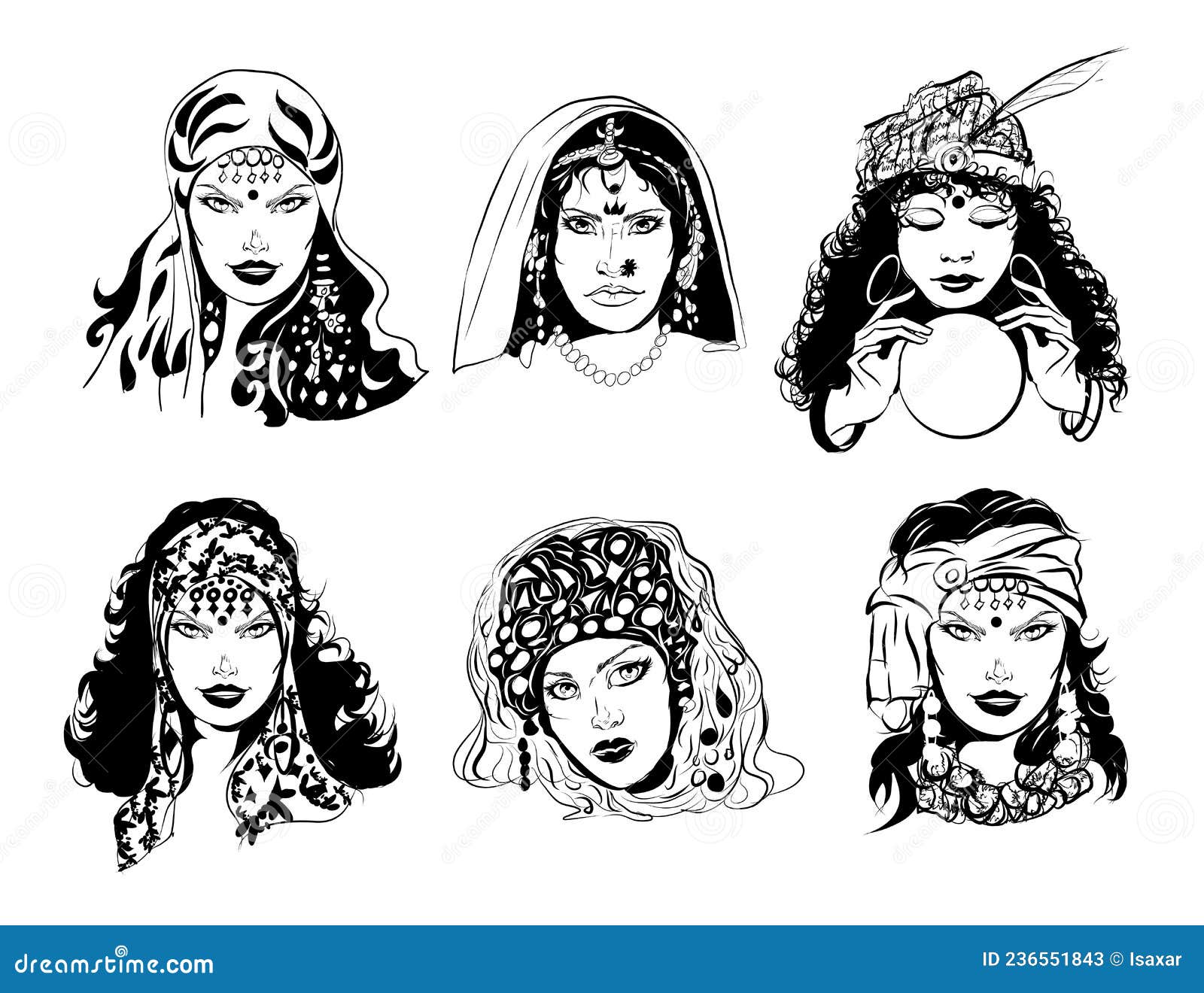 Traditional Gypsies Dancing Vector Illustration | CartoonDealer.com ...