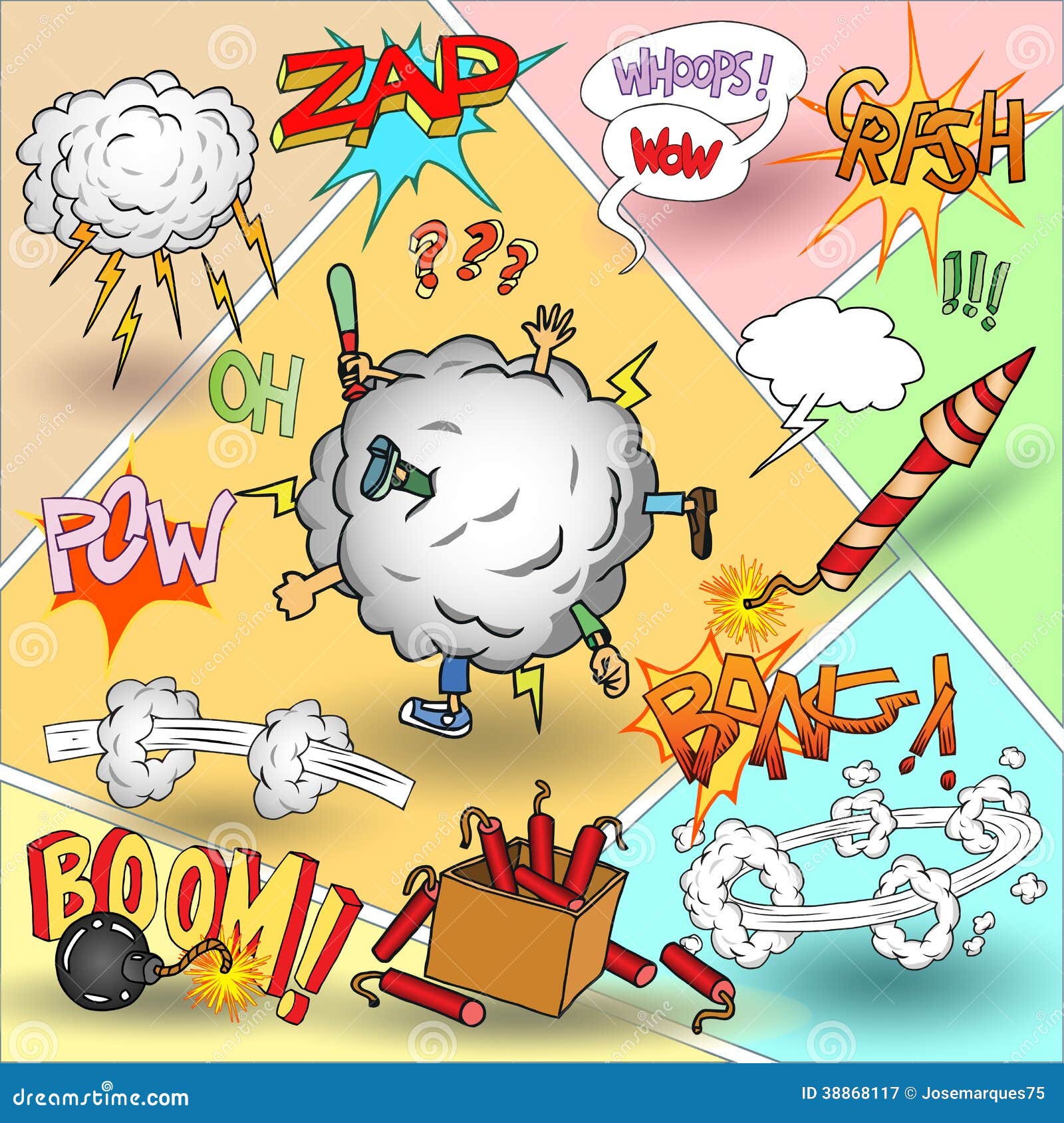 Set of comic elements stock illustration. Illustration of conflict ...