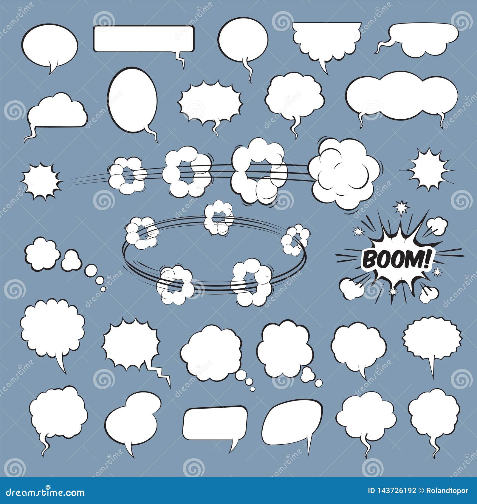 Set of Comic Speech Balloons. Vector Illustration Stock Vector ...