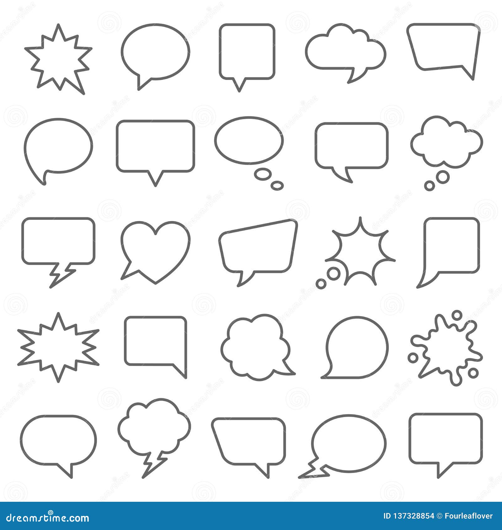 Set of Comic Speech Bubbles. Stock Vector - Illustration of communicate ... Set of Comic Speech Bubbles. Stock Vector - Illustration of communicate ...