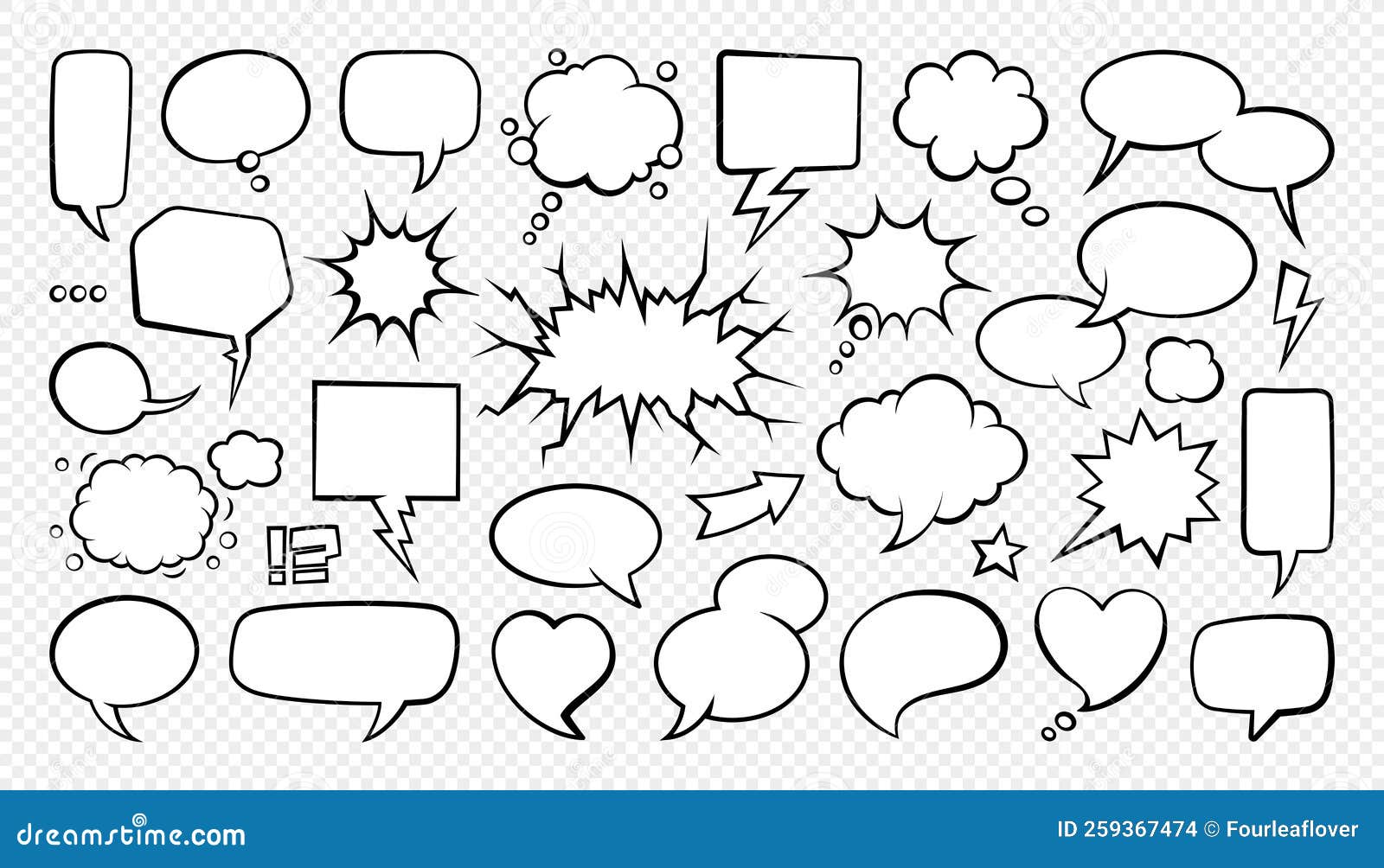 Set of Comic Speech Bubbles. Cartoon Vector Illustration Stock Vector ... Set of Comic Speech Bubbles. Cartoon Vector Illustration Stock Vector ...