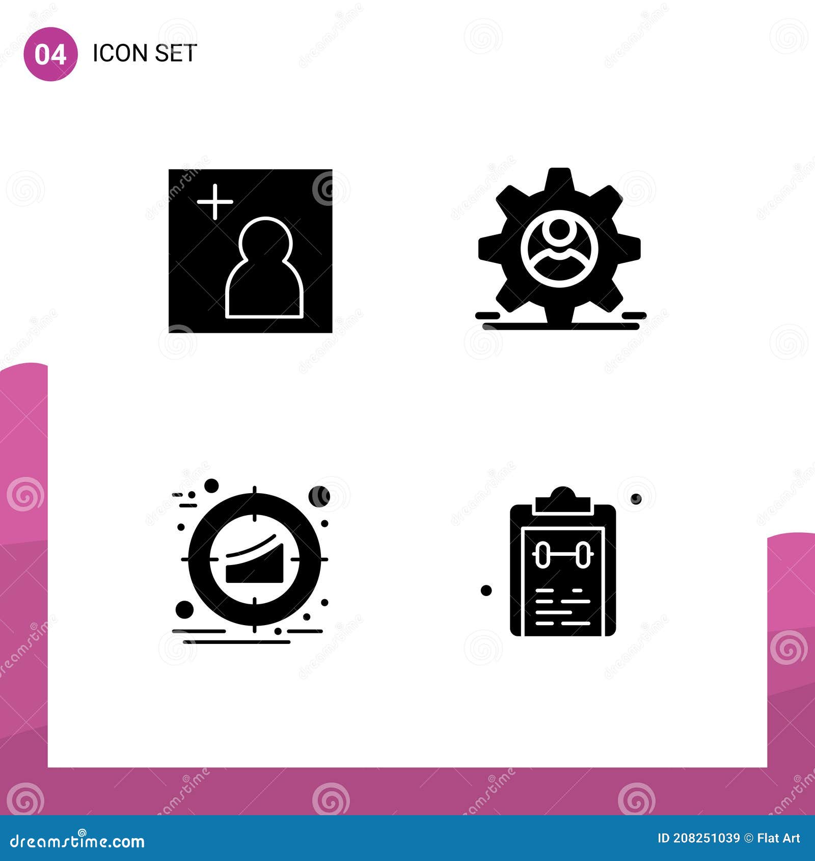 Set of Commercial Solid Glyphs Pack for Camera, Marketing, Dper, Man ...