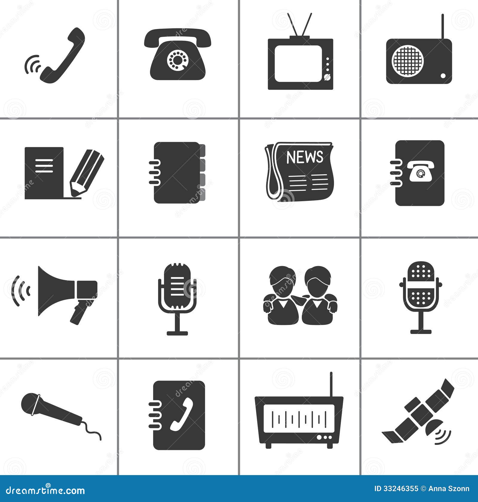 Set of Communication Icons. Stock Vector - Illustration of person ...