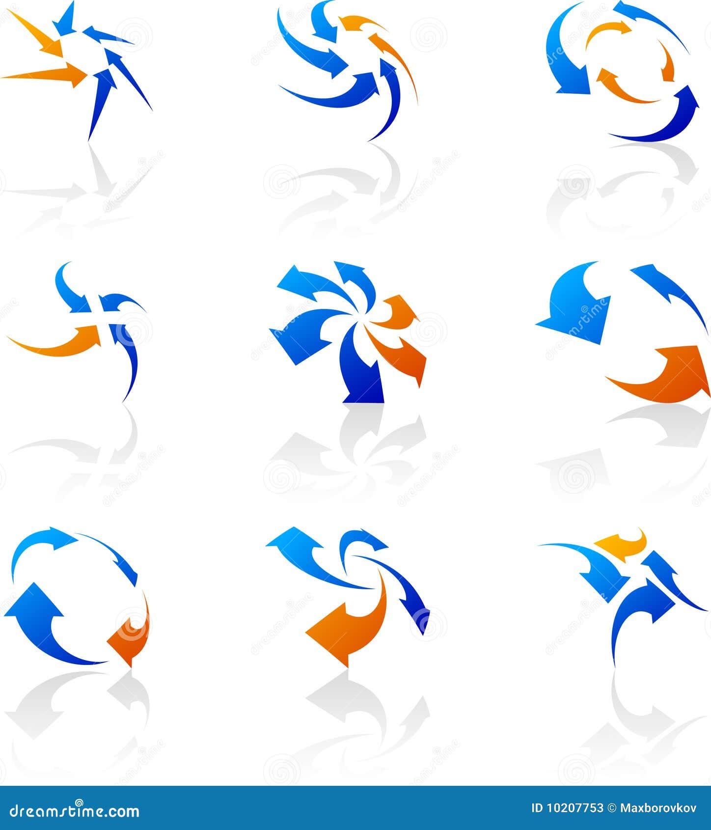 Set of Company symbols. stock vector. Illustration of blue - 10207753