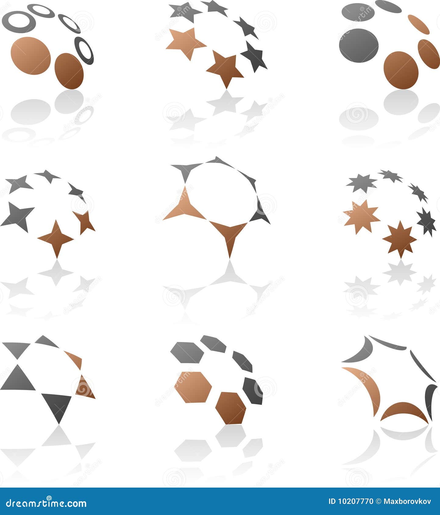 Set of Company symbols. stock vector. Illustration of perspective ...