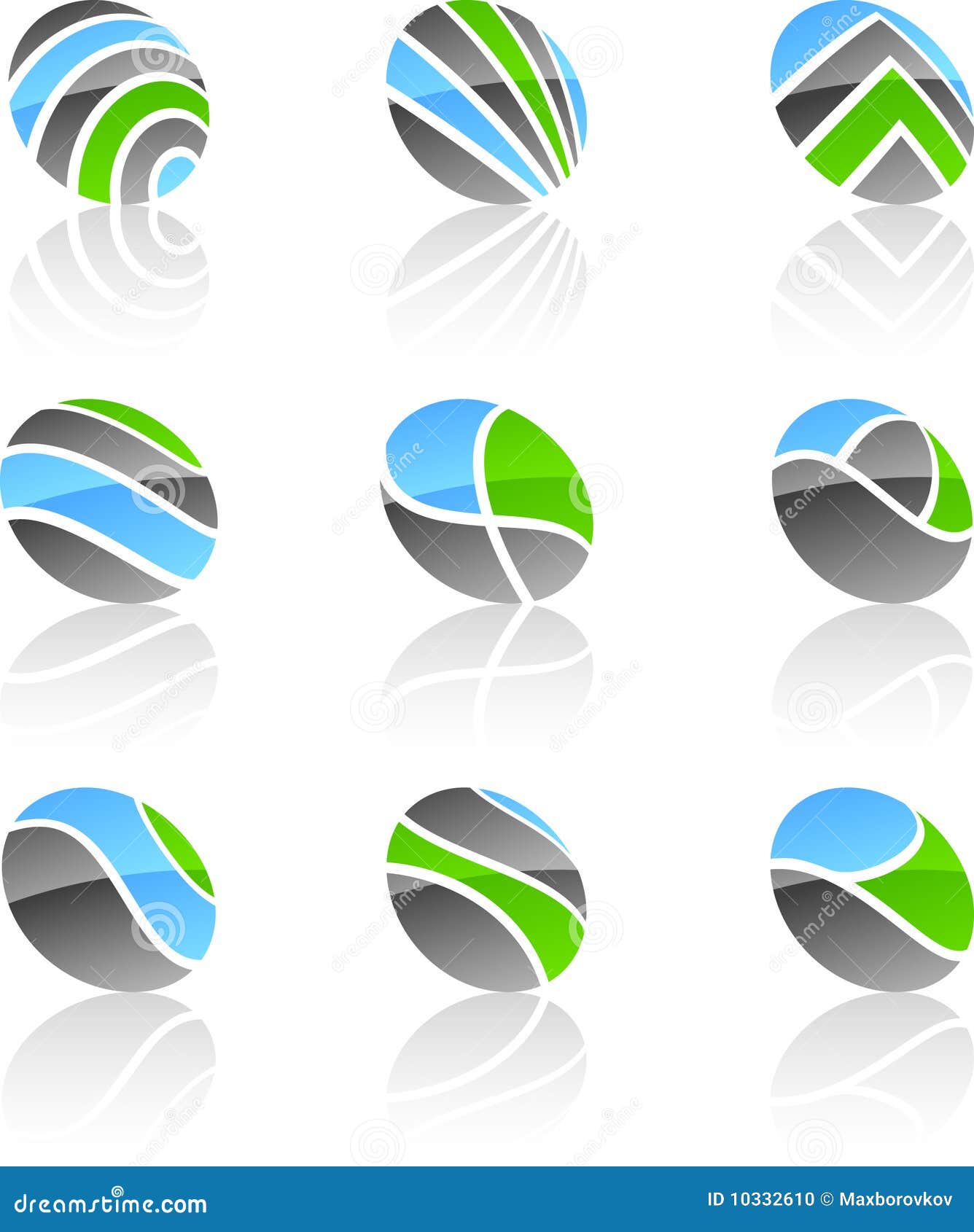 Set of Company symbols. stock vector. Illustration of logos - 10332610