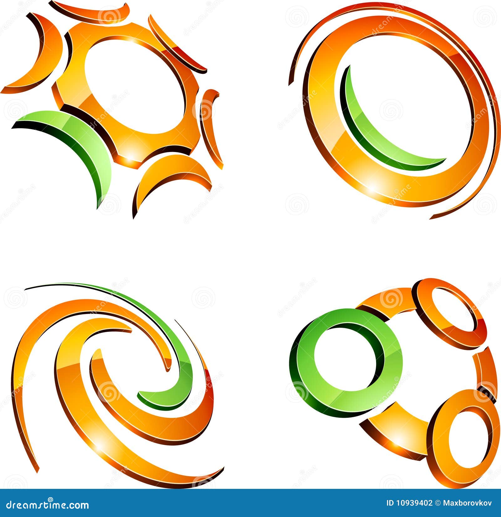 Set of Company symbols. stock vector. Illustration of reflection - 10939402