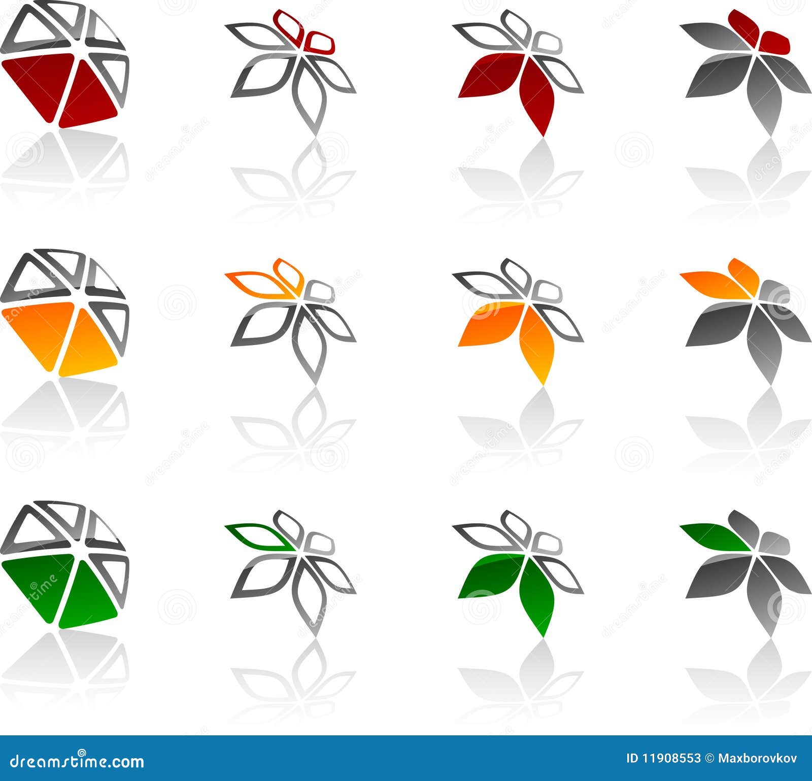 Set of Company symbols. stock vector. Illustration of gesture - 11908553