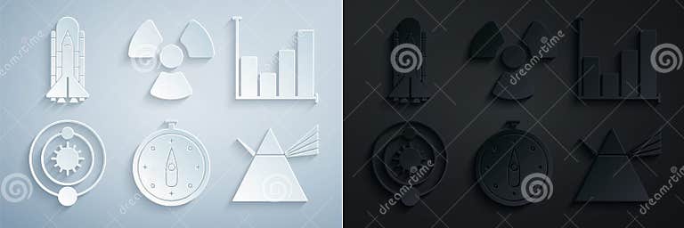 Set Compass, Pie Chart Infographic, Solar System, Light Rays Prism ...