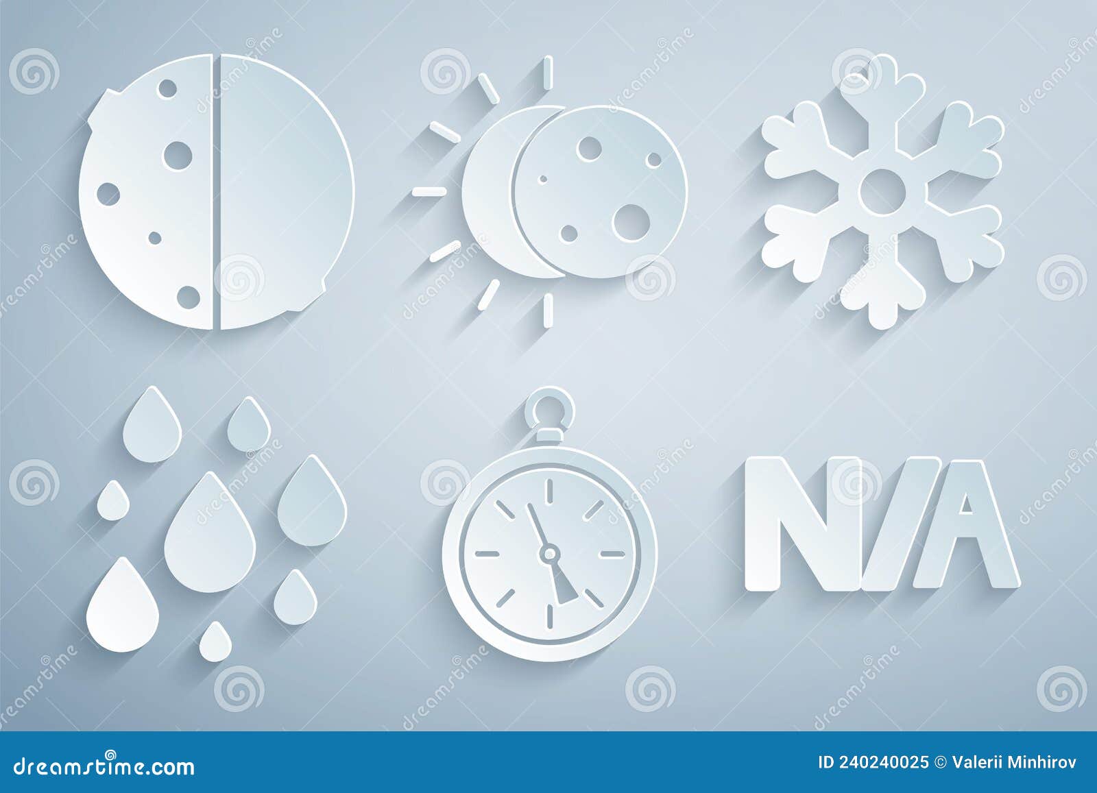 Set Compass, Snowflake, Water Drop, Not Applicable, Eclipse of the Sun ...