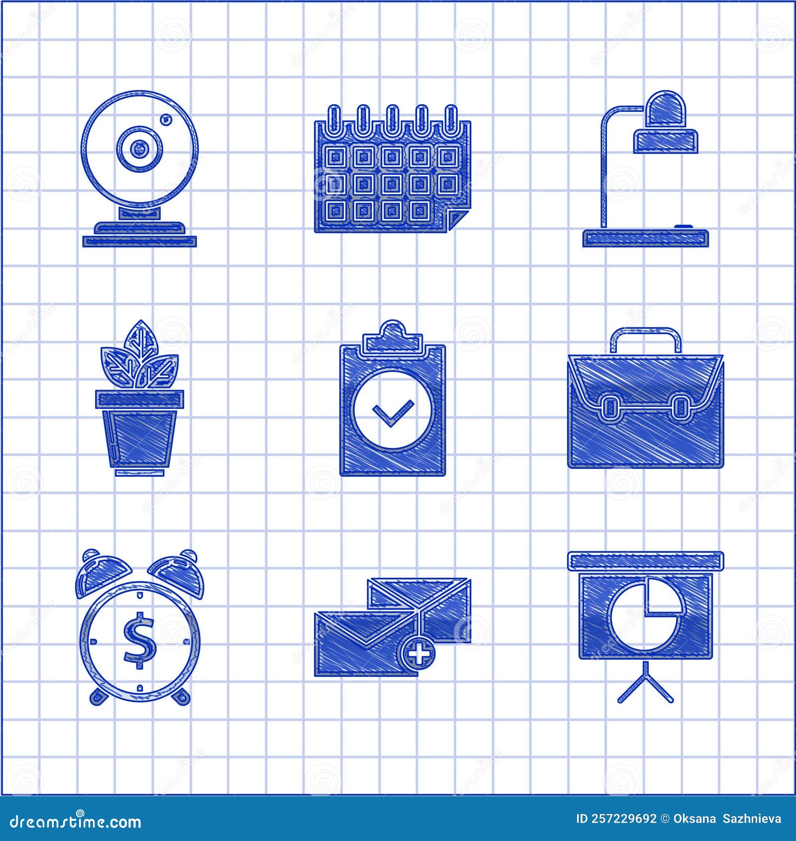 Set Completed Task, Presentation Financial Board with Graph, Schedule ...