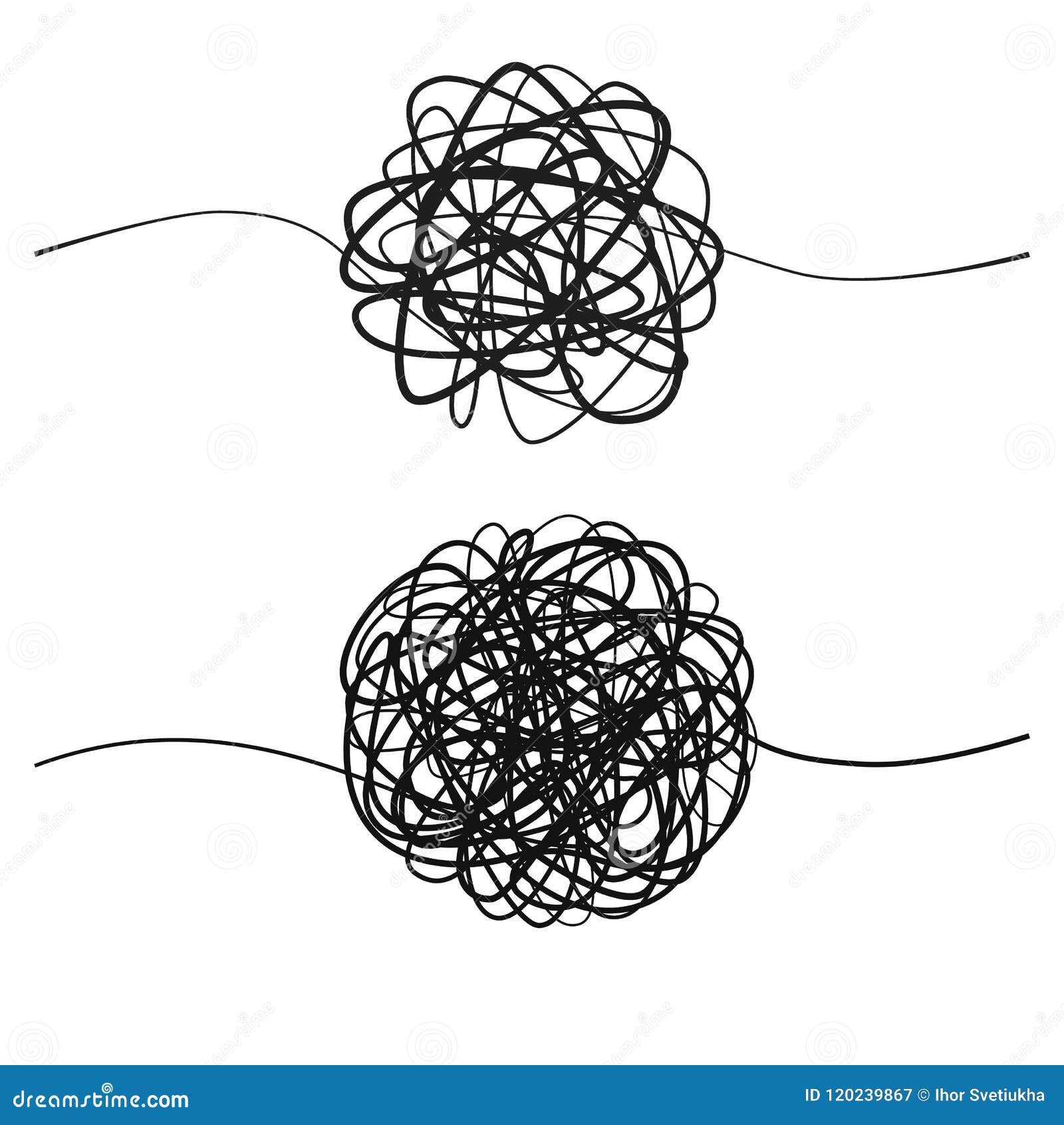 Set of Complicated Black Line Way. Hand Drawn Tangle of Tangled Thread ... Set of Complicated Black Line Way. Hand Drawn Tangle of Tangled Thread ...