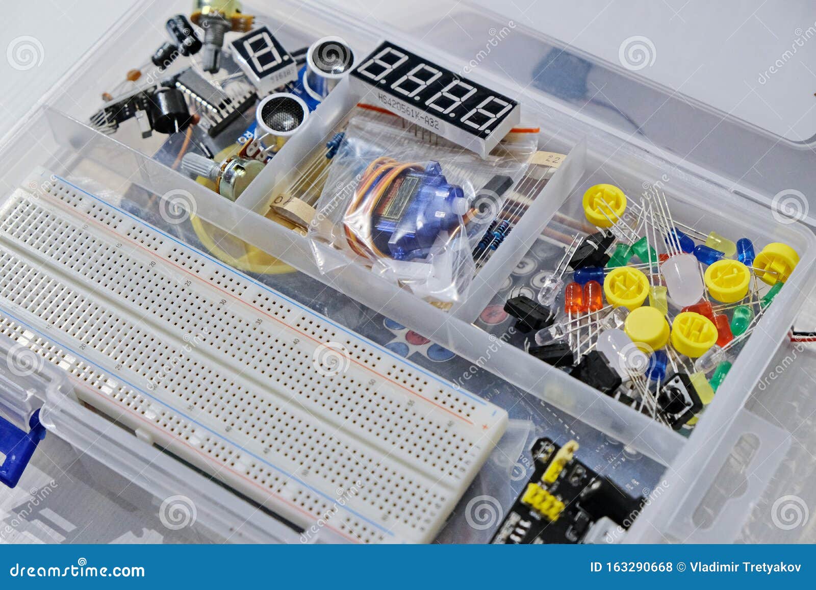 Set of Components for Robotics Design Stock Photo - Image of ...