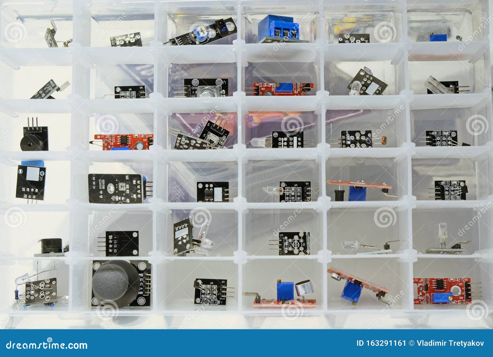 Set of Components for Robotics Design Stock Image - Image of component ...