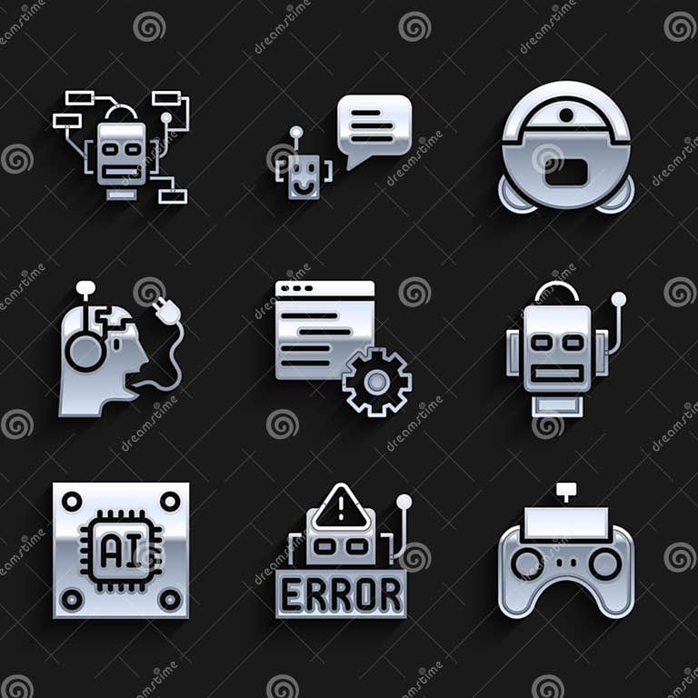 Set Computer Api Interface Error Robot Remote Control Robot Processor With Microcircuits Cpu